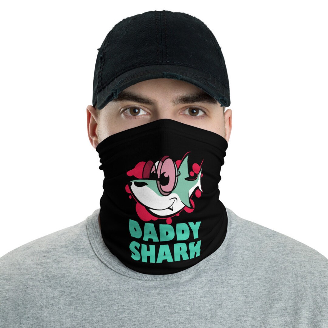 Daddy Shark Baby Shark Face Mask Bandana Face Cover Quarantine Social ...