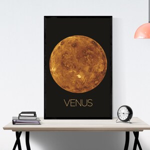 Venus Art Print | NASA Art | Space Artwork | Solar System Art | Venus ...