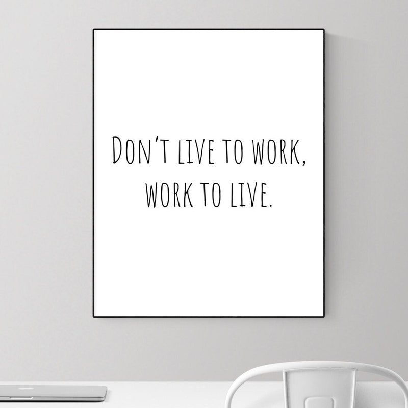 Work Life Balance Poster - Etsy