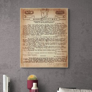 WW2 Military Letter Art Print | to the German Commander Nuts | Battle ...