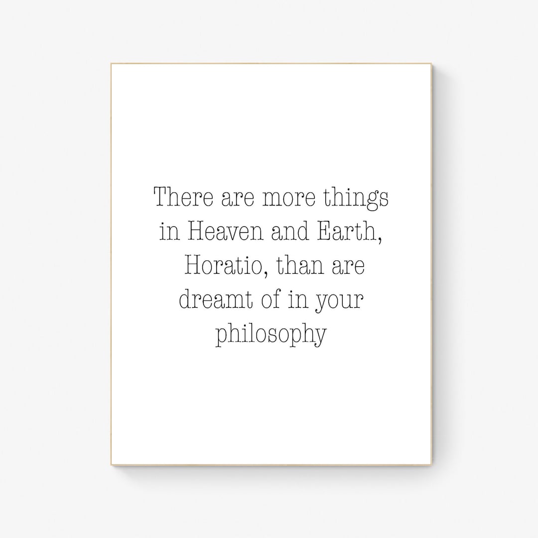 Shakespeare Quote Art Print | There Are More Things in Heaven and Earth ...