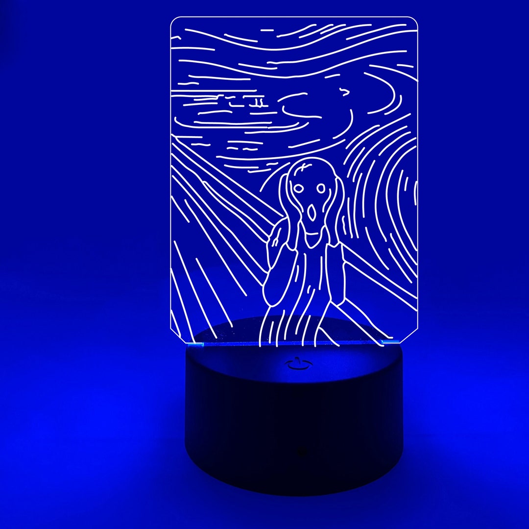 The Scream by Edvard Munch | Nightlight | LED Sign | Gifts for Kids ...