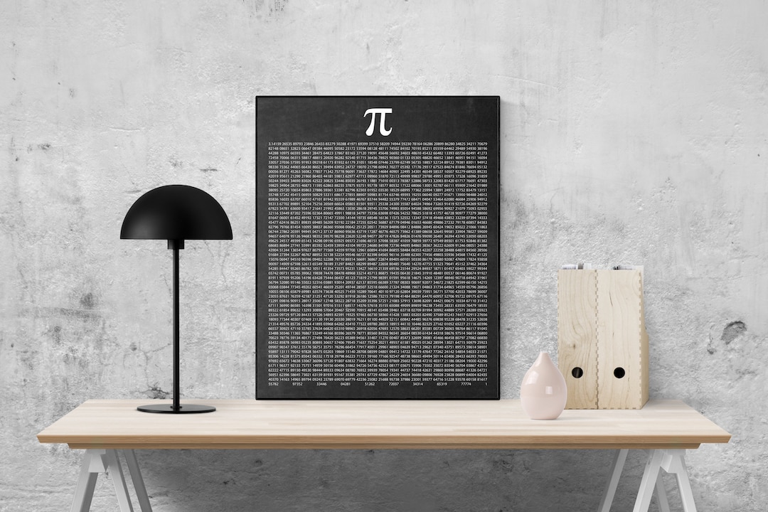 Pi Art Print – 1000 Digits of Pi Poster for Math Lovers | Minimalist ...