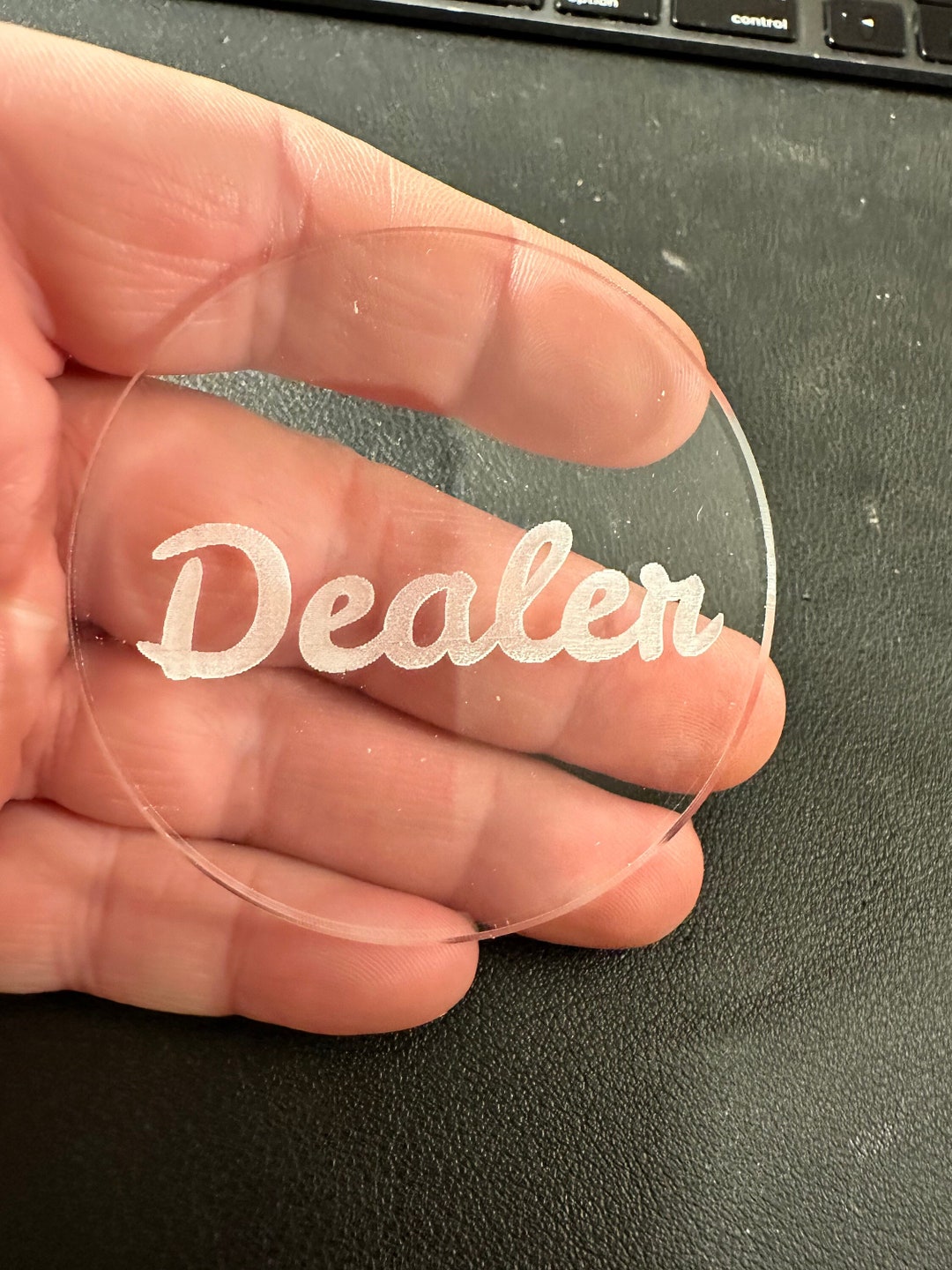 Family Fun Dealer Token: Crystal-clear Acrylic Game Night Coin - Etsy