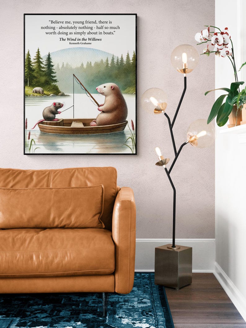 Grahame Quote Art Print | Messing About in Boats | Wind in the Willows ...