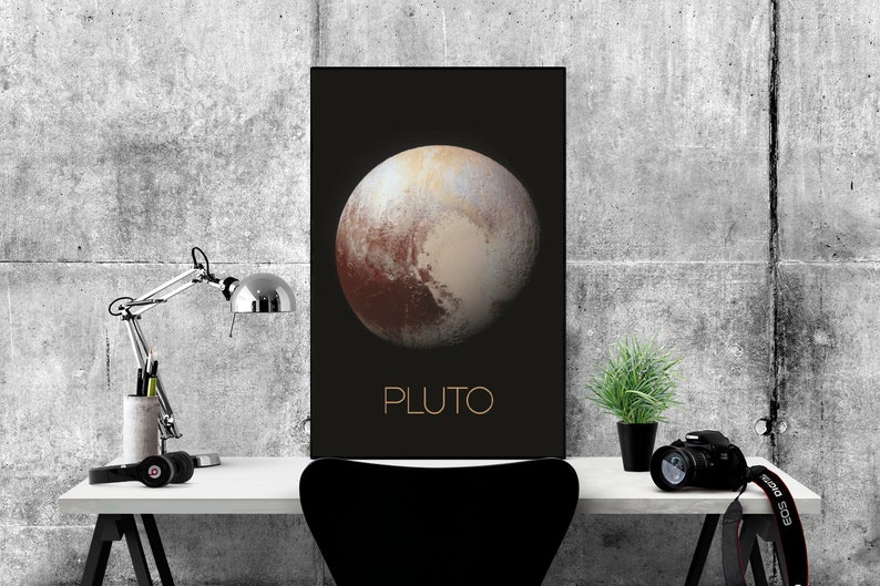Pluto Art Print | NASA | Space Artwork | Solar System | Pluto | New Horizon Probe | Planet ...