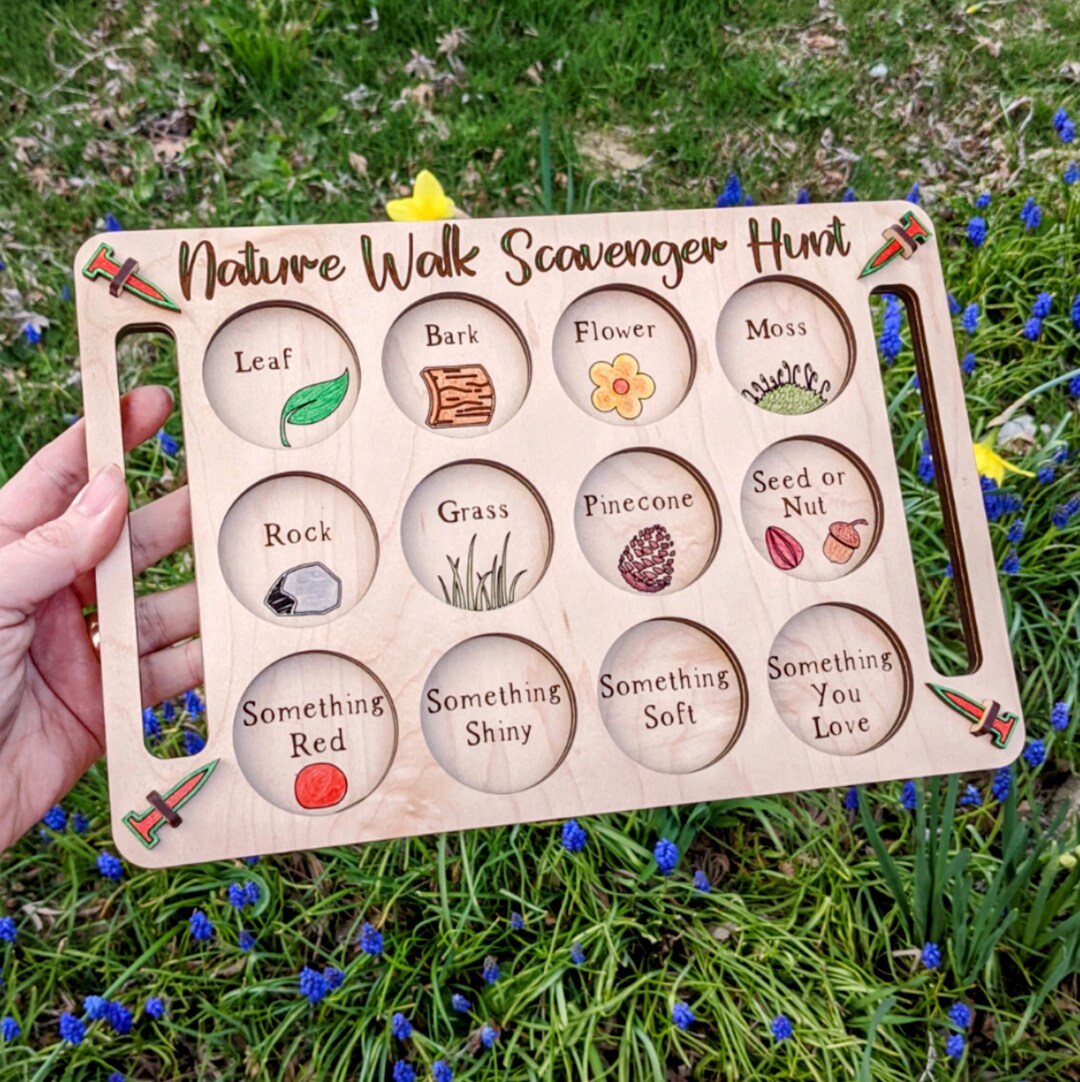 2 in 1 Beach or Forest Scavenger Hunting Tray | Kids Outdoor Nature ...