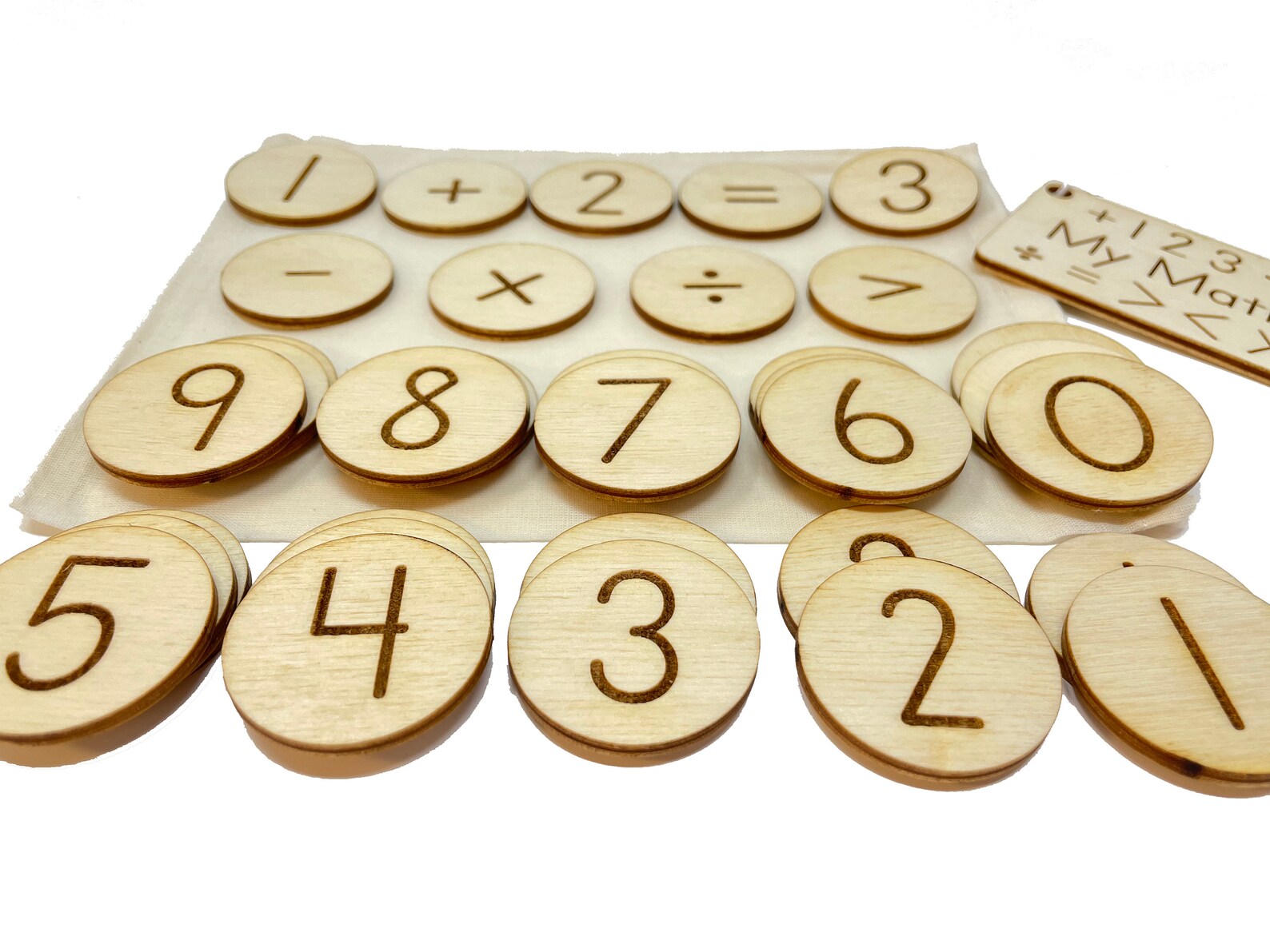 My Math Bag Basic Operations Wooden Game Montessori - Etsy