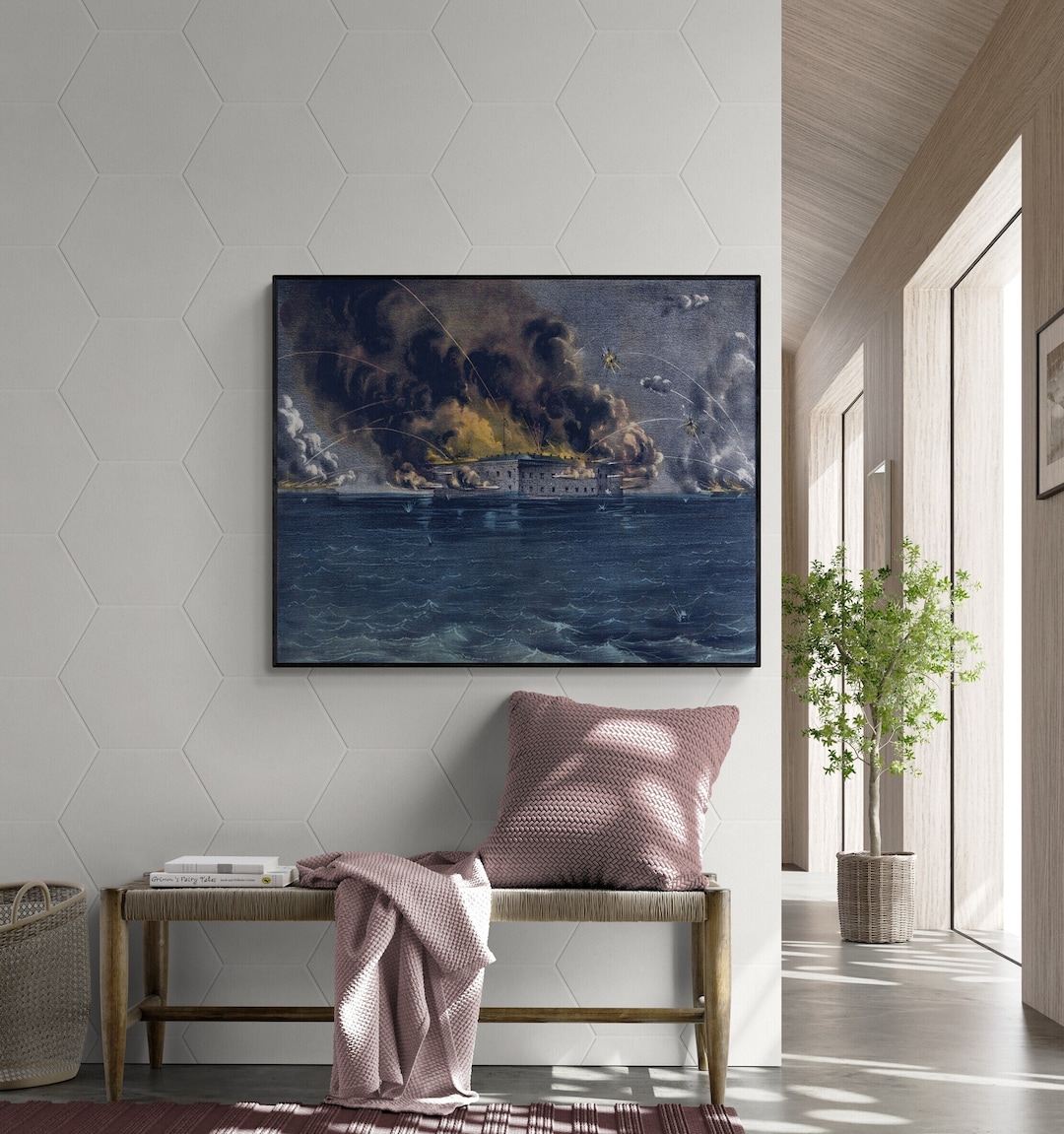 Civil War Art Print | Bombardment of Fort Sumter | Charleston South ...
