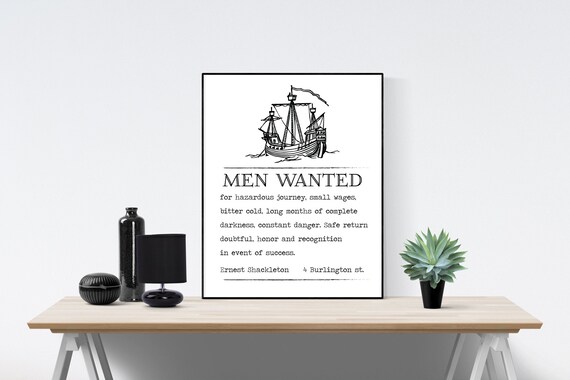 Ernest Shackleton Expedition Help Wanted Advertisement 2 | Etsy
