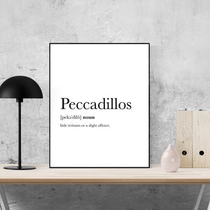 Peccadillos Definition | Little Irritants | Art Print - Etsy