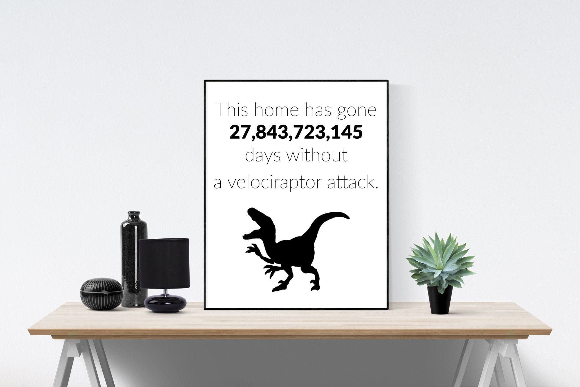 Velociraptor Attack Sign
