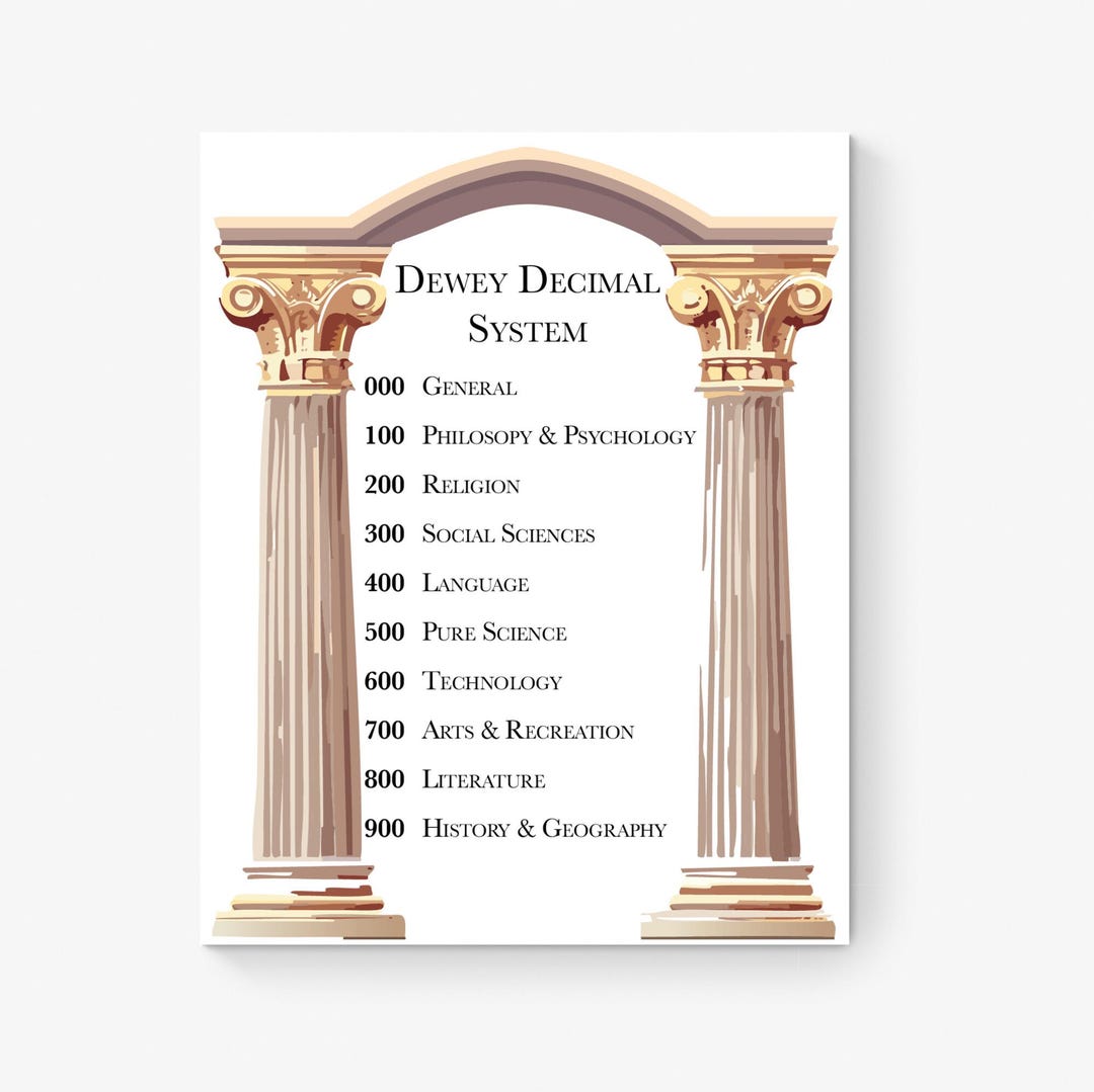 Dewey Decimal Classification System Art Print | Ancient Greek Columns ...