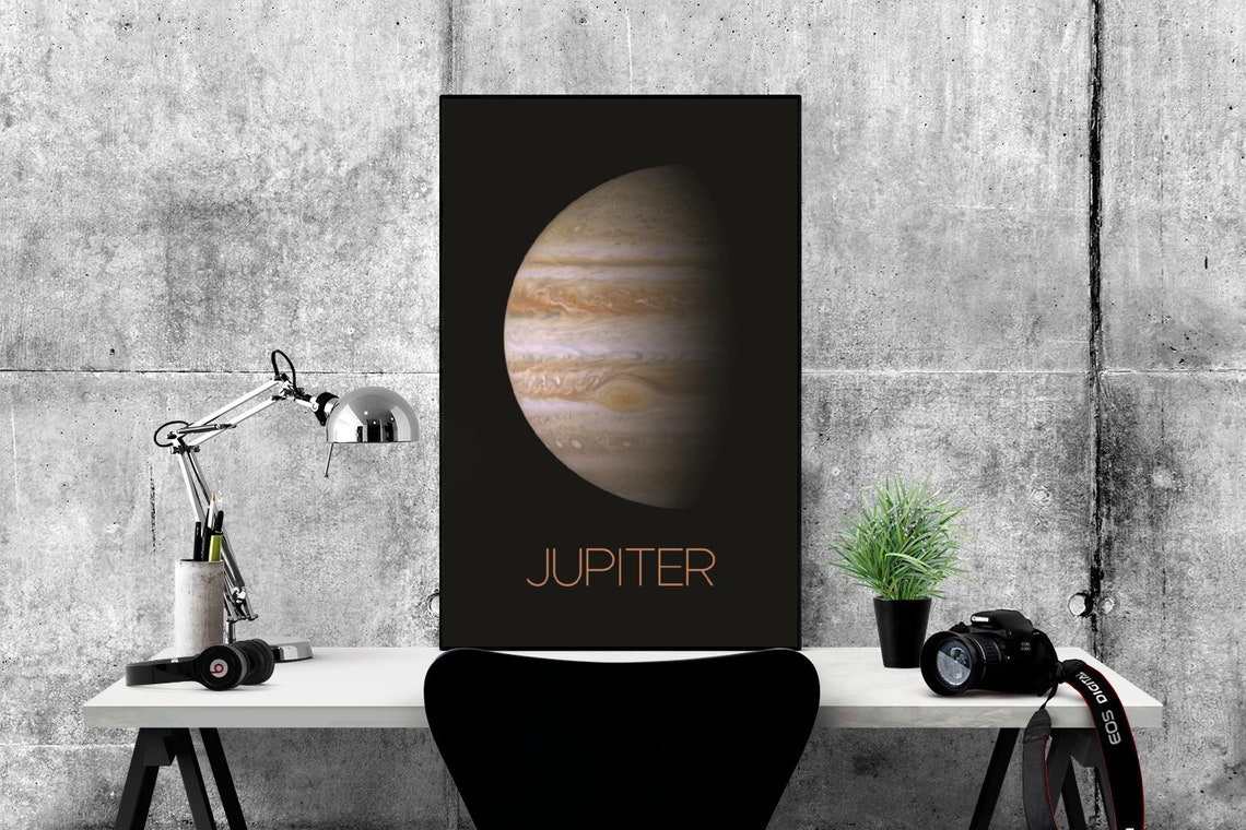 Jupiter Art Print NASA Art Space Artwork Gas Giant - Etsy