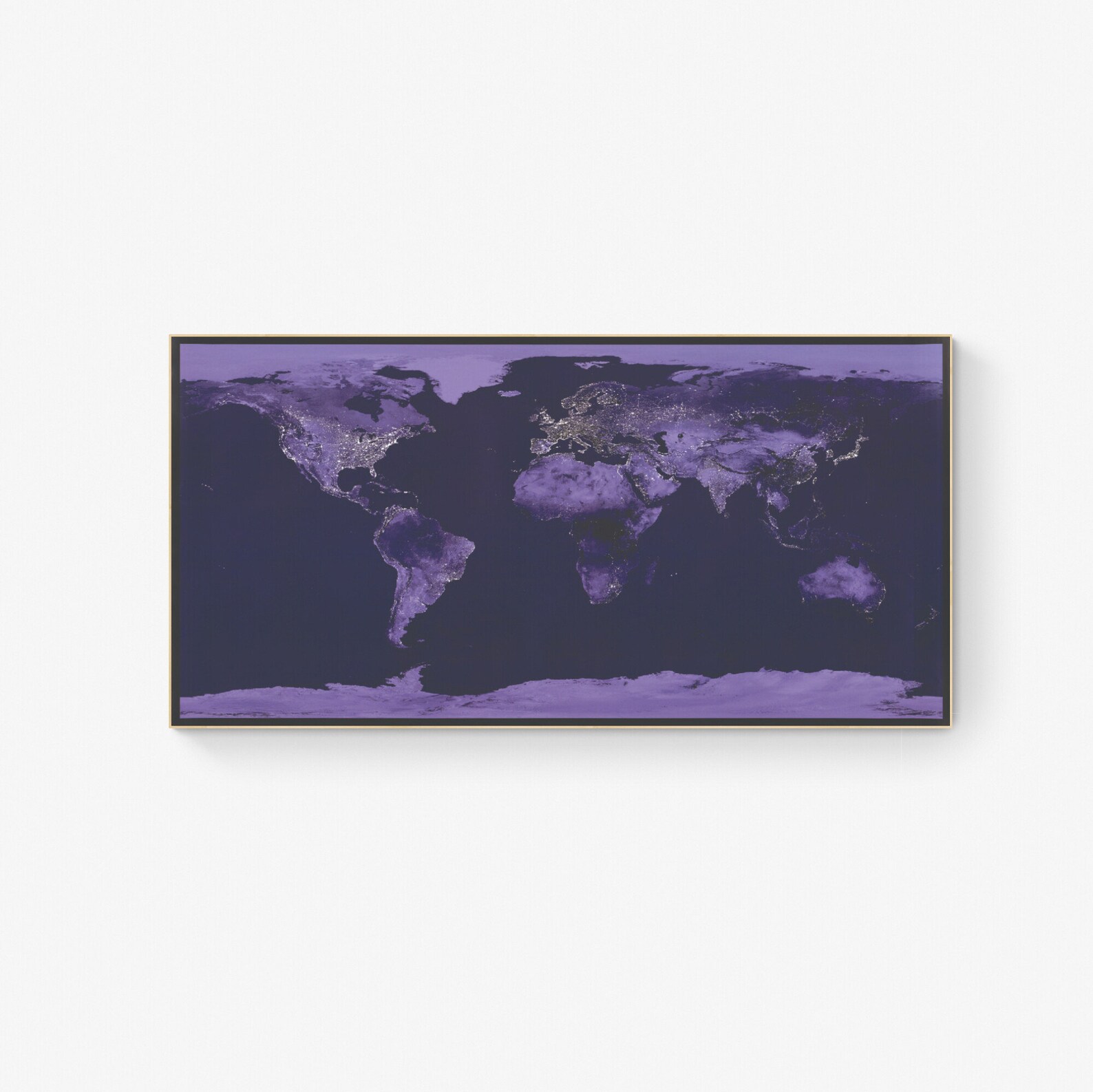 World Map at Night Nighttime Lights Composite Satellite - Etsy