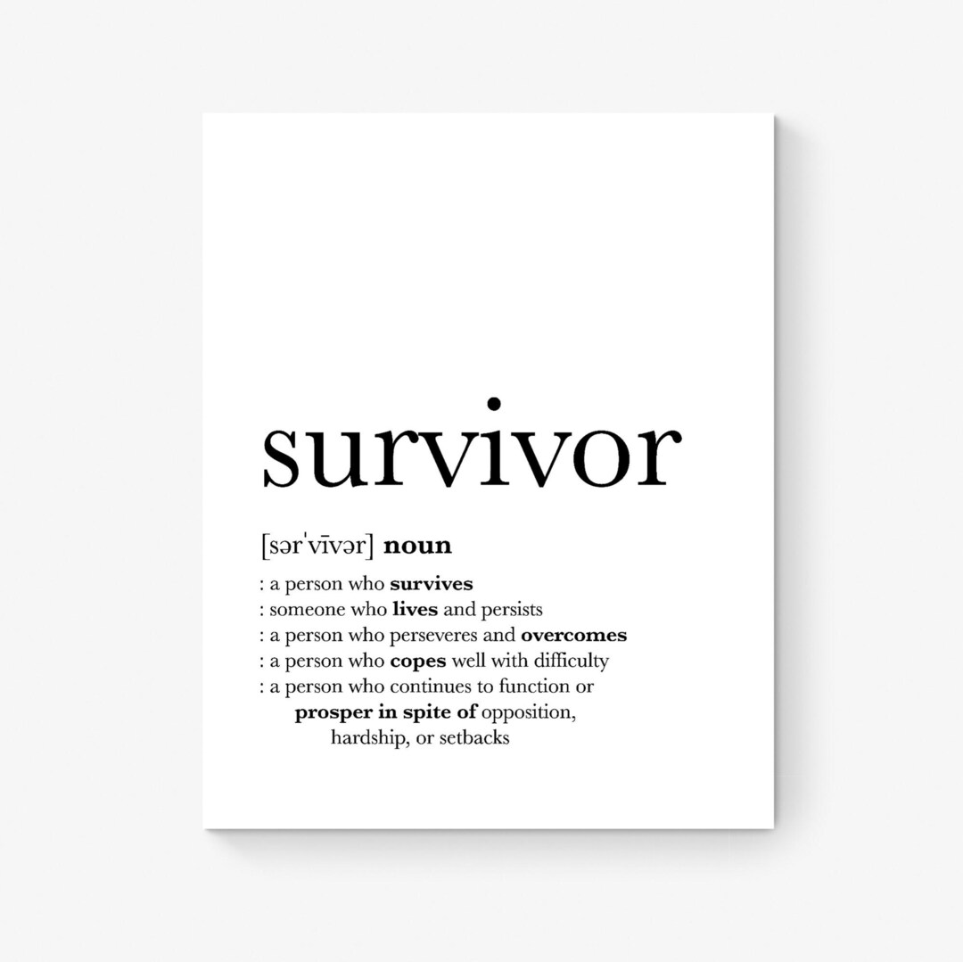 Survivor Definition Art Print - Inspirational Home Wall Decor for ...