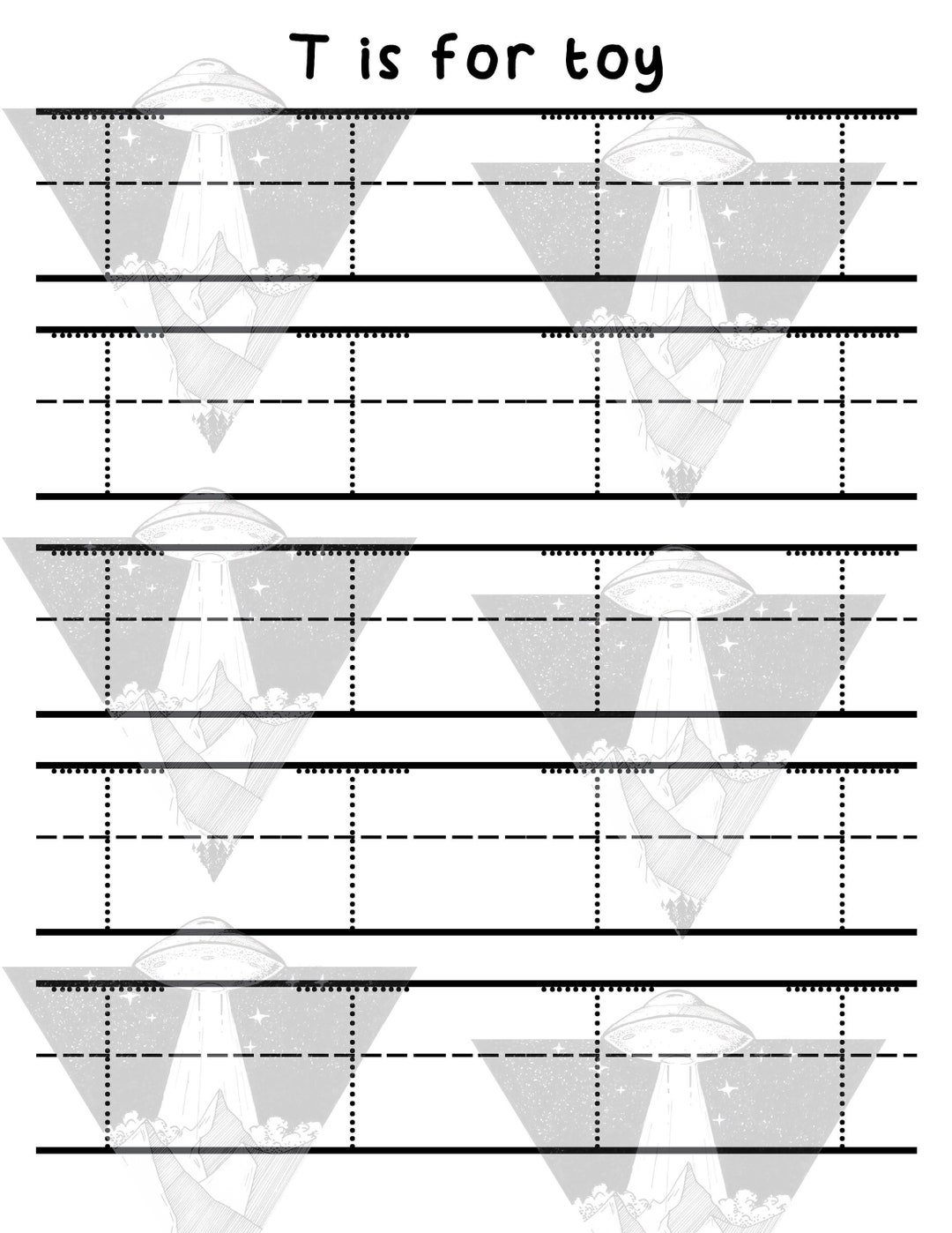 Digital Download T is for Toy Primary Letter Practice Writing Alphabet ...