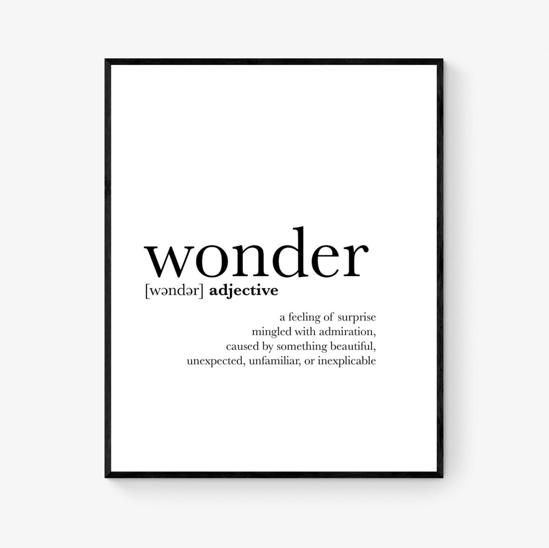 Wonder Dictionary Art Print | Inspirational Home Decor | Motivational ...