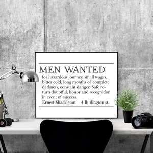 Ernest Shackleton Expedition Help Wanted Advertisement - Etsy