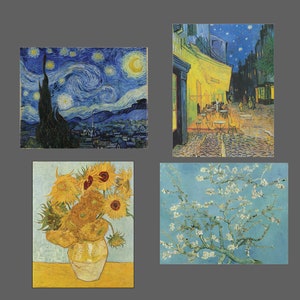 Vincent Van Gogh Art Bundle | Starry Night, Sunflowers, Cafe Terrace at ...