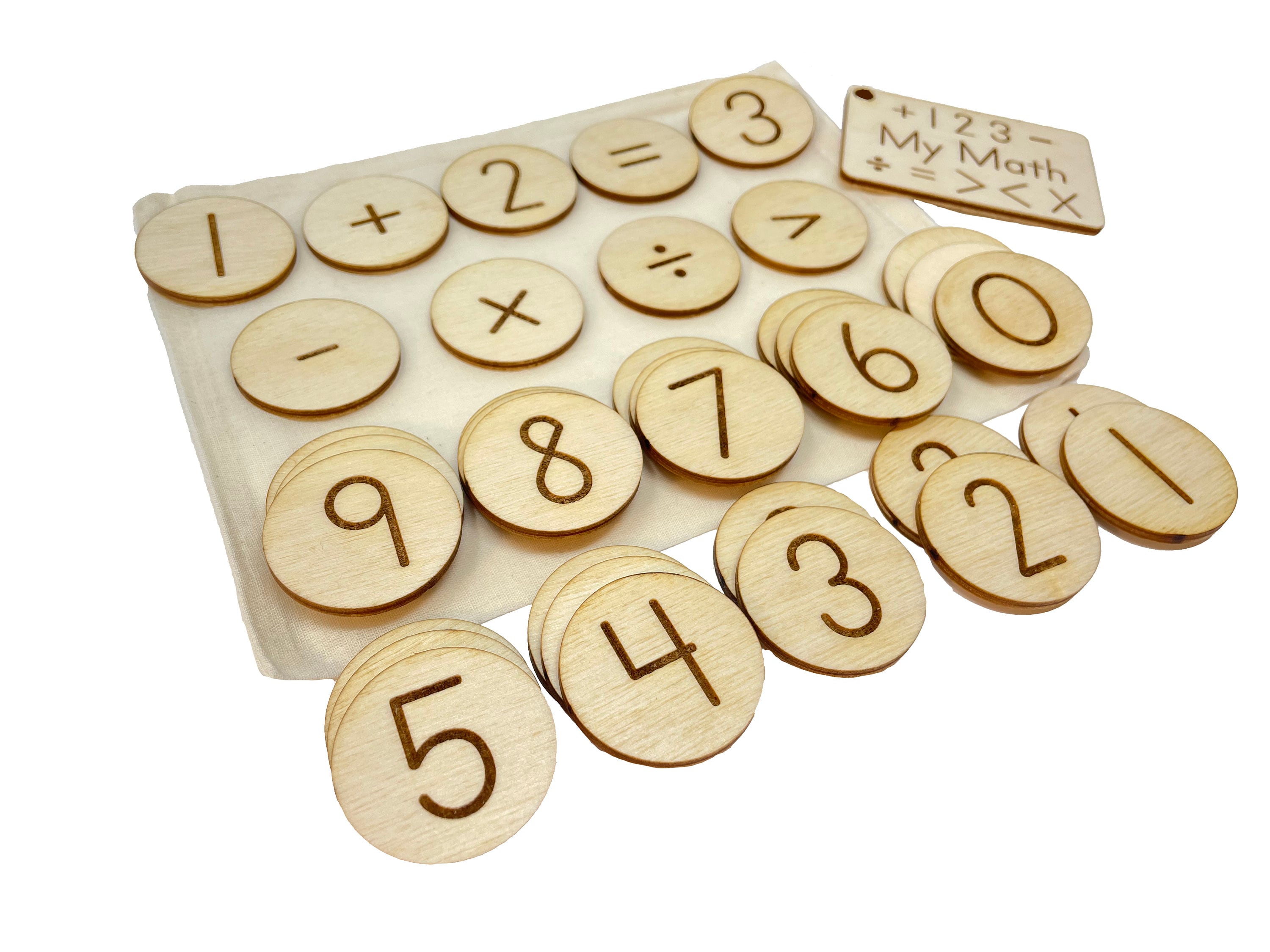 My Math Bag Basic Operations Wooden Game Montessori - Etsy