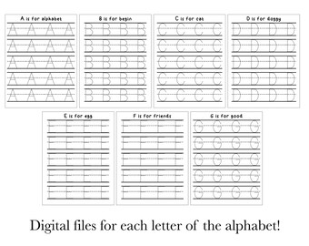 Letter of the Week Alphabet Flashcards Letter Tracing - Etsy