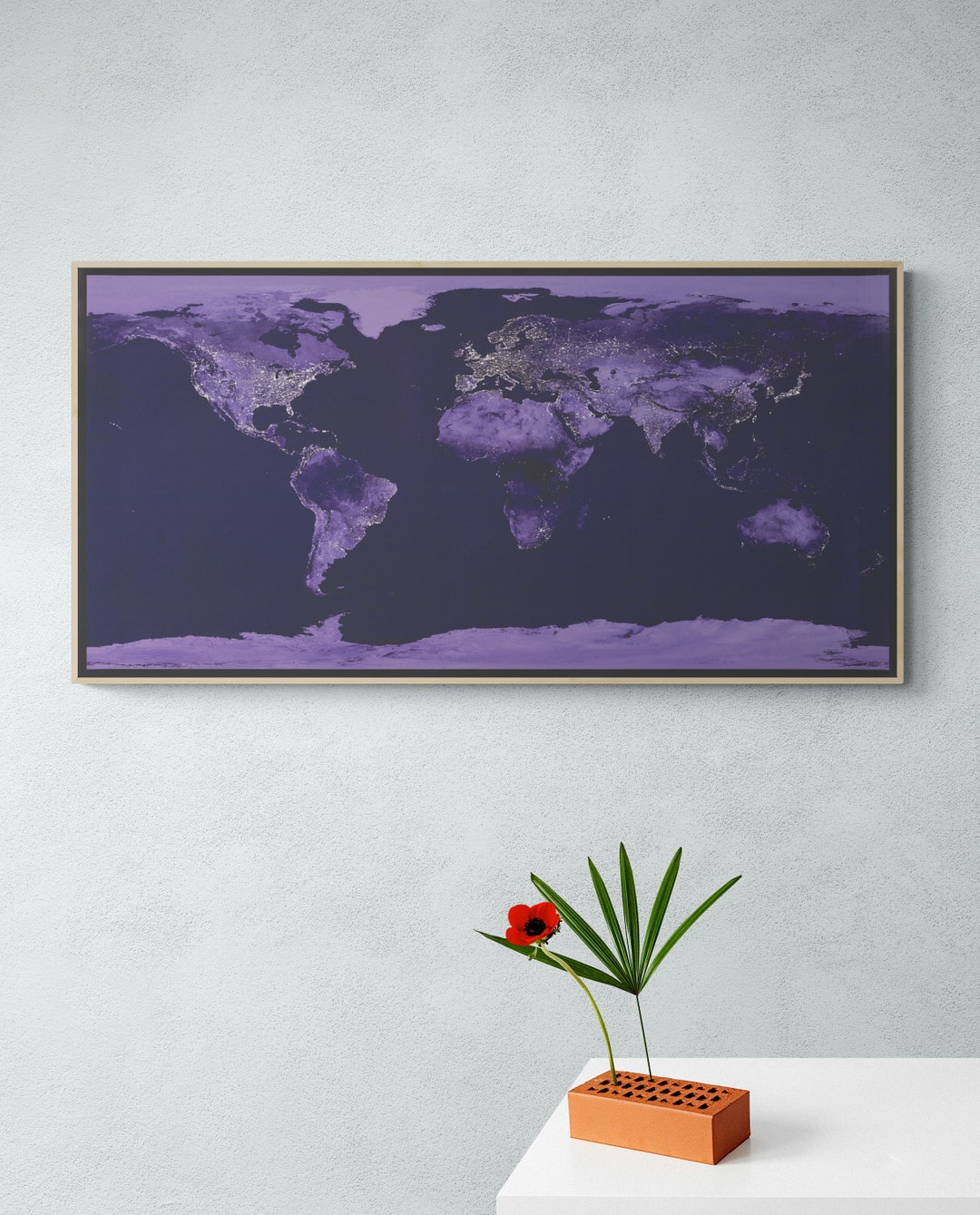 World Map at Night | Nighttime Lights | Composite Satellite View of the ...