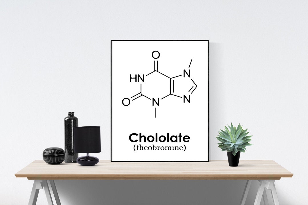 Chocolate Molecular Art Print | Science and Chemistry | Theobromine ...