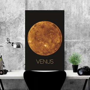 Venus Art Print | NASA Art | Space Artwork | Solar System Art | Venus ...