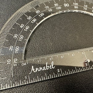 Custom Designed 6" Straight Edge Protractor | High Grade Acrylic ...