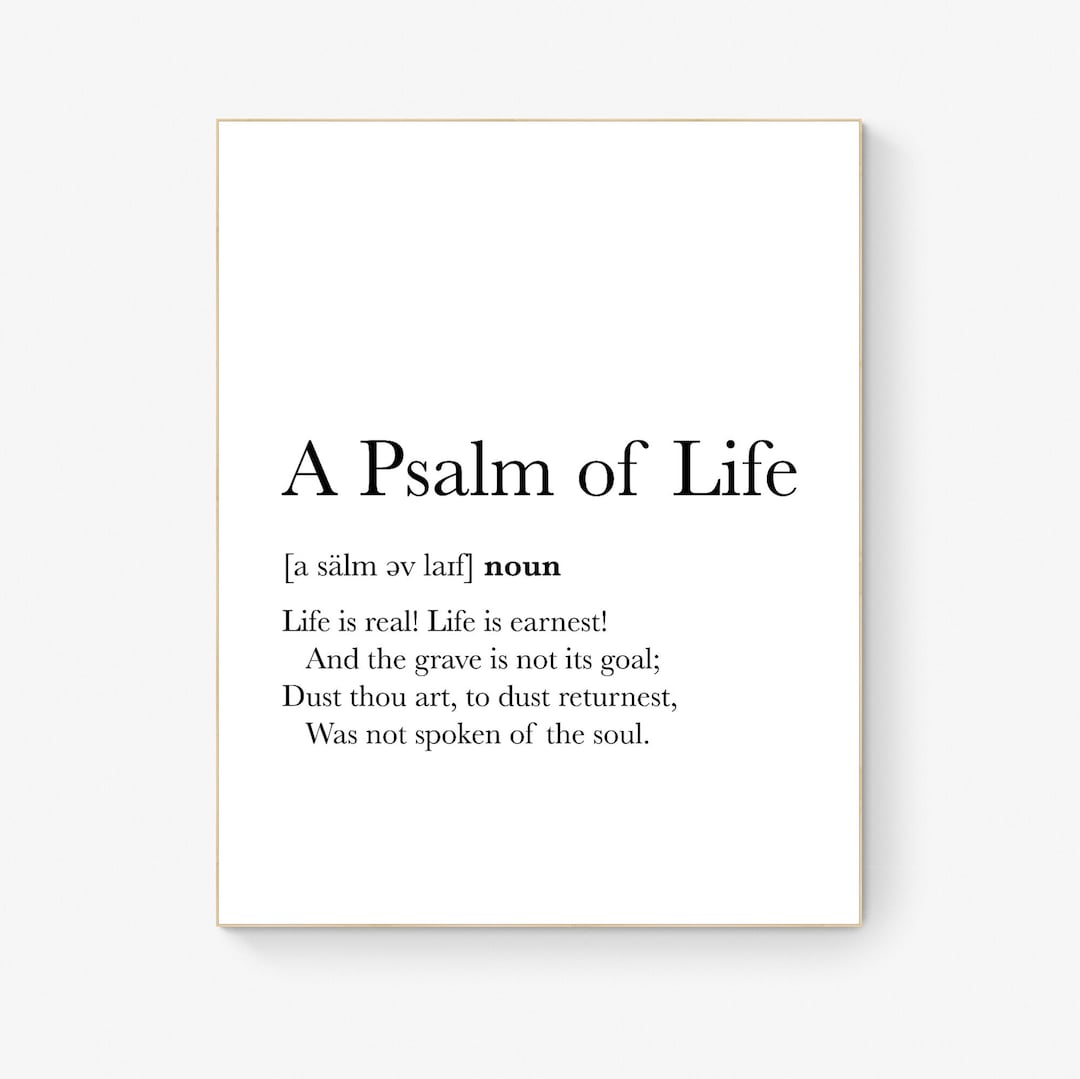 William Wadsworth Longfellow Quote Art Print | A Psalm of Life | Poem ...