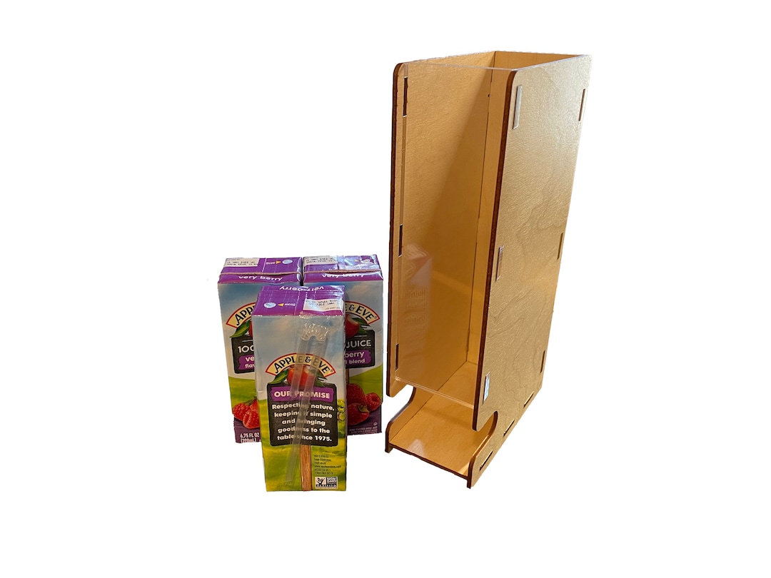 Vertical Small Juice Box Holder Dispenser | Max Juice Box Size: 4.25" H ...