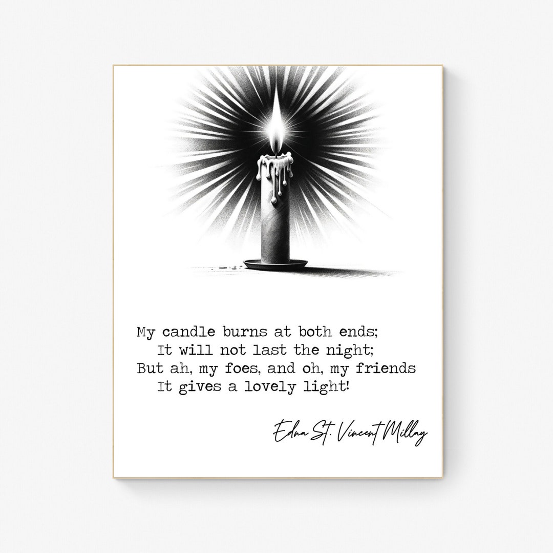 First Fig - Edna St. Vincent Millay - Inspirational Poetry Art Print - Etsy