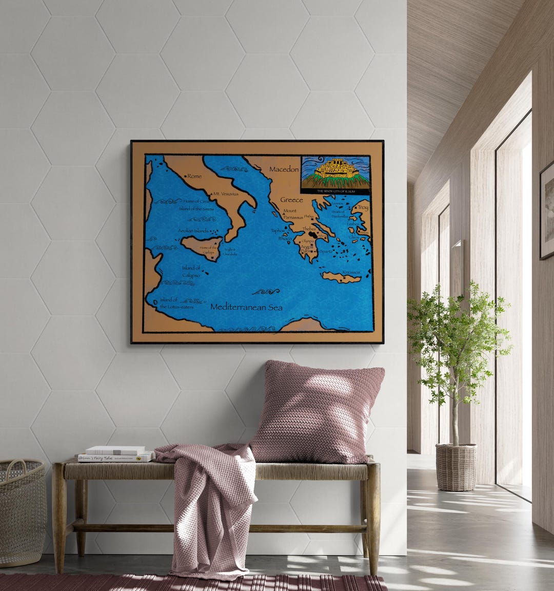 The Odyssey | Map of Odysseus' Journey | Ancient Greek Mythology ...