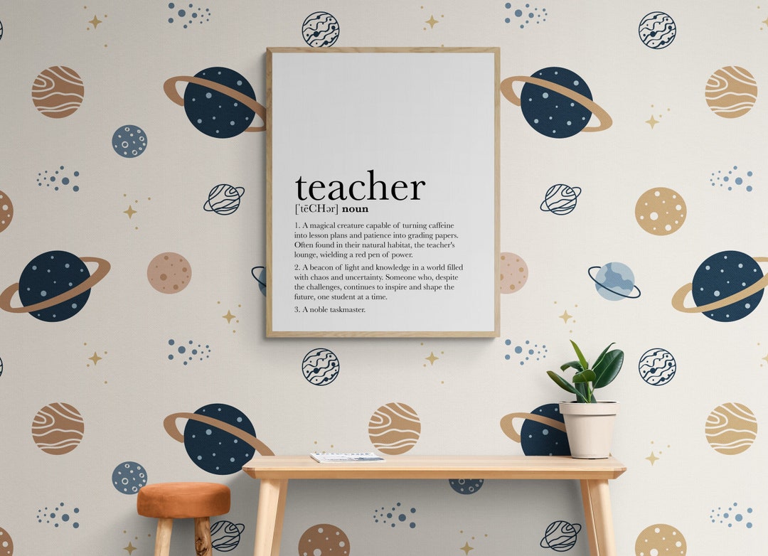 Teacher Definition A Noble Taskmaster Teacher's Appreciation Gift Quote ...