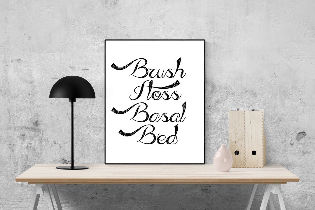 Diabetes Art Print | Bedtime Routine Checklist | Bedroom Home Decor ...