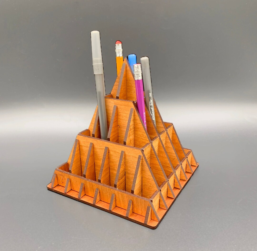 Pyramid Pen & Pencil Holder Completed Size: 5.5 X 5.5 X 5.5 - Etsy