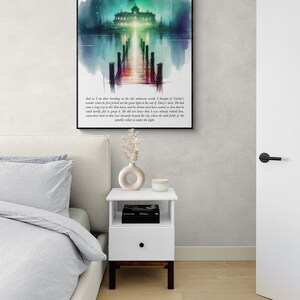 The Great Gatsby Quote Art Print | Green Light at the End of Daisy's ...