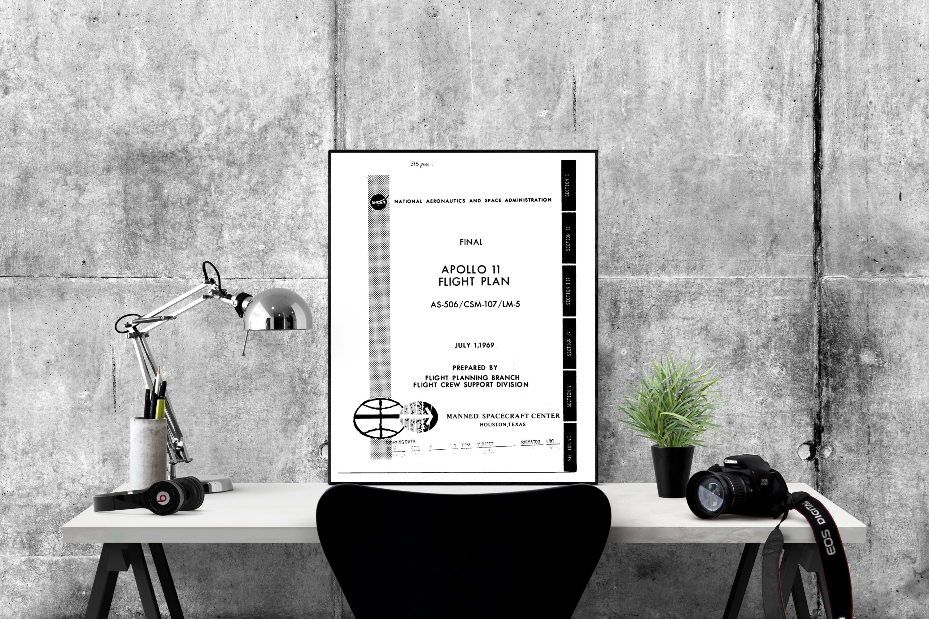 Apollo 11 Lunar Flight Plan NASA Manual 1969 Moon Landing - Etsy
