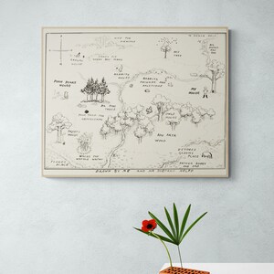 Map of the Hundred Aker Woods From Winnie-the-pooh AA Milne Art Print ...
