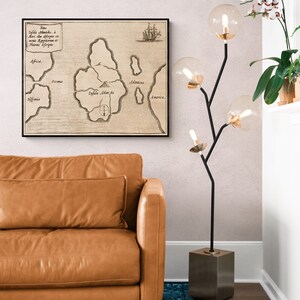 Map of Atlantis | 17th Century Reproduction | Vintage Home Decor ...