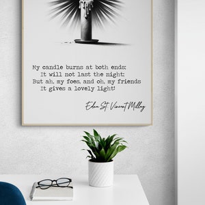 First Fig Edna St. Vincent Millay Inspirational Poetry Sketch Art Print ...