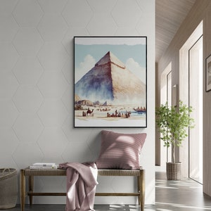 The Pyramid of Giza | Seven Wonders of the Ancient World Tourist Poster ...