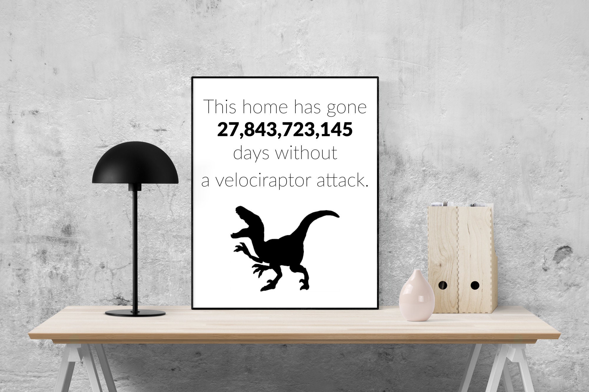 Velociraptor Attack Sign