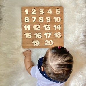 DIY Wooden Numbers Puzzle 1-20 | Early Education | Each Letter of the ...