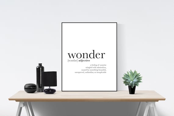 Wonder Definition Art Print Inspirational Poster - Etsy
