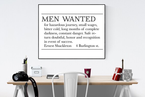 Ernest Shackleton Expedition Help Wanted Advertisement | Etsy
