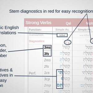Biblical Hebrew Paradigm Chart [digital Version] - Minimize ...