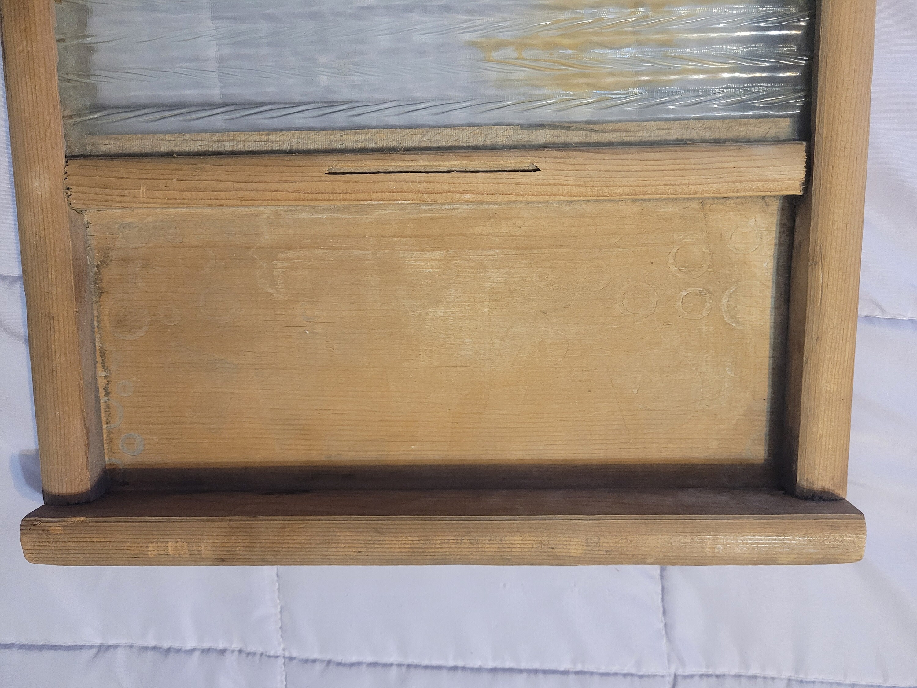 Antique 'crystal Cascade' Glass Washboard Standard Family Size No. 2080 ...
