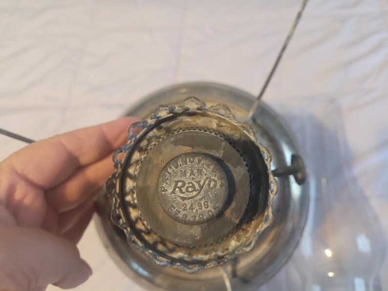 Antique Rayo Oil Kerosene Table Lamp Nickel Plated - Etsy